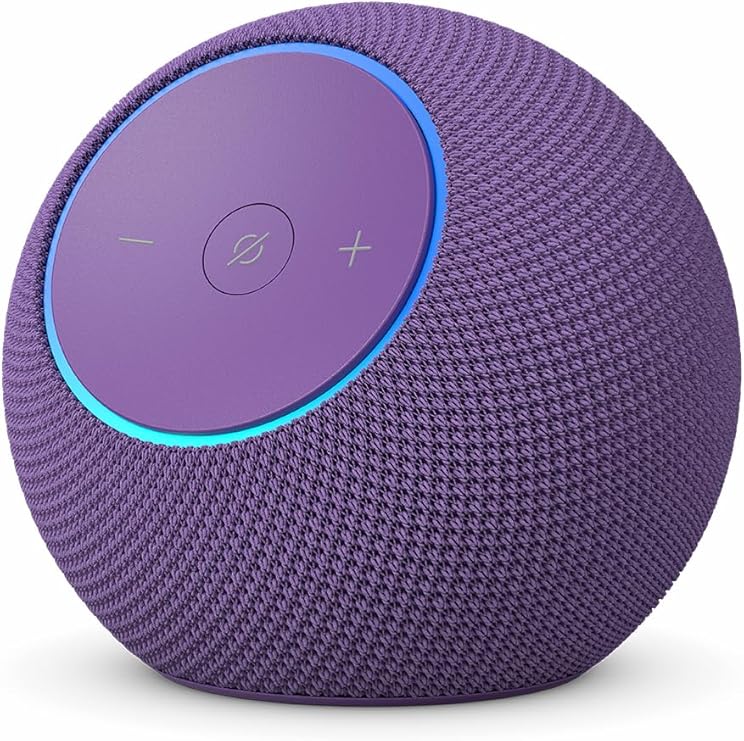 Echo Dot Max Roxo- Altifalante Alexa c som ambiente e hub integrado