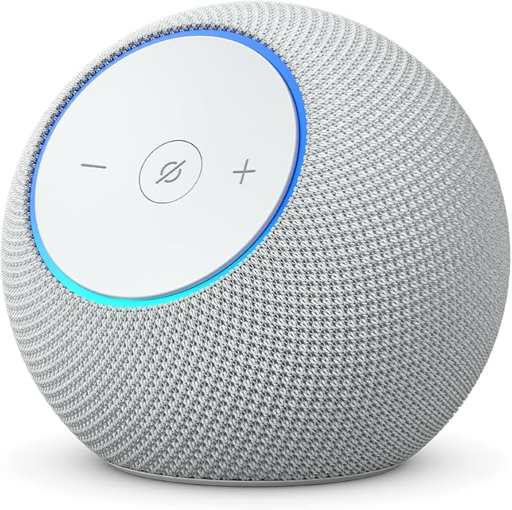 Echo Dot Max Blanc – Haut-parleur Alexa avec son ambiant et hub