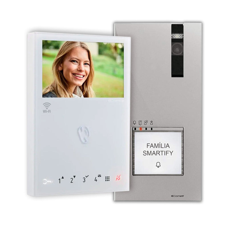 Comelit Kit Videoporteiro Inteligente Quadra 8451V com Monitor Wifi